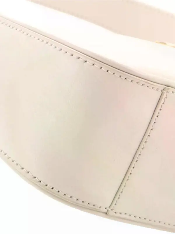 Saint Laurent Le 5 A 7 Leather Small Hobo Bag - Neutrals