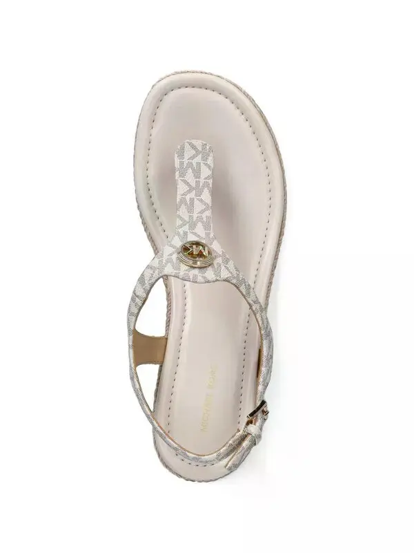 Michael Kors Val Wedge Sandals Flip-flop Style With Exclusive Logo