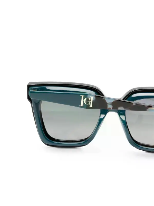 Carolina Herrera Tortoiseshell-effect Logo-plaque Glasses