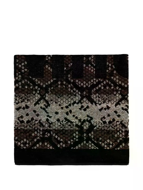 Moschino Snake-print Beach Towel - Black