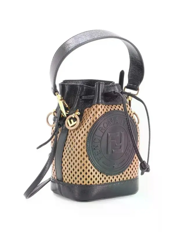 Fendi Mon Tresor Perforated Leather Mini Bucket Bag