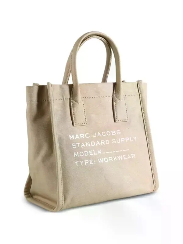 Marc Jacobs Logo Print Canvas Tote Bag - Neutrals