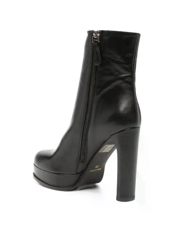 CHANTAL Platform Leather Ankle Boots