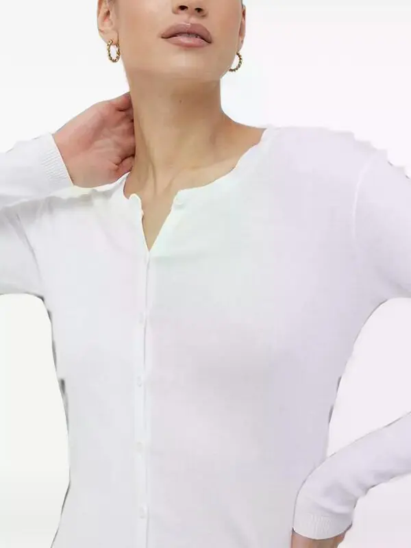 BENETTON Ribbed Button-up Cardigan