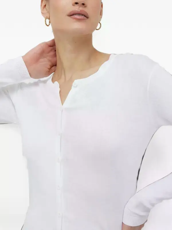 BENETTON Ribbed Button-up Cardigan