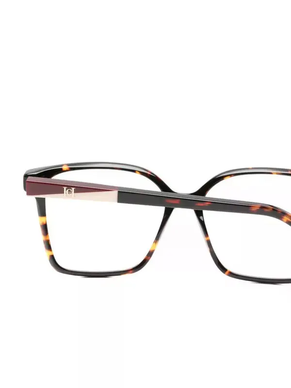 Carolina Herrera Tortoiseshell-effect Square-frame Glasses