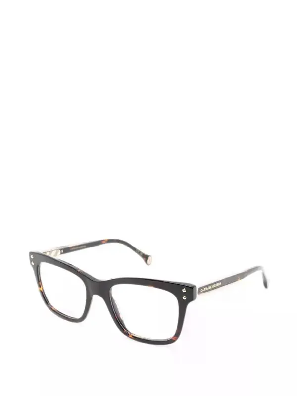 Carolina Herrera Tortoiseshell-effect Square-frame Glasses
