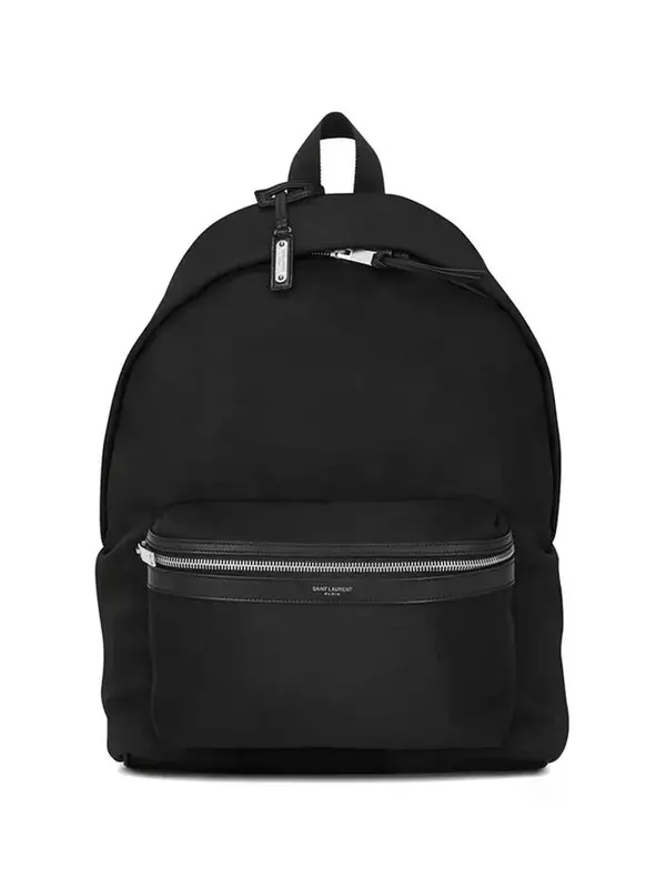 Saint Laurent City Backpack With Leather Trim