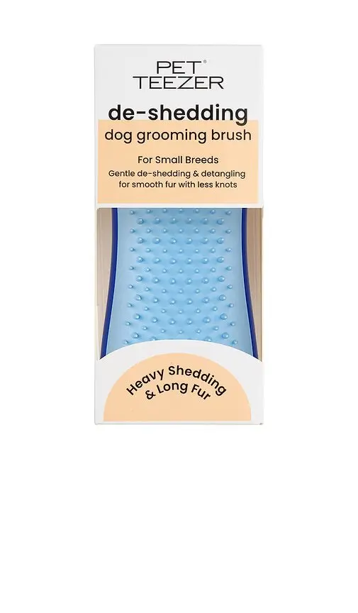 TANGLE TEEZER Small De-shedding Dog Grooming Brush In Navy& Light - Blue