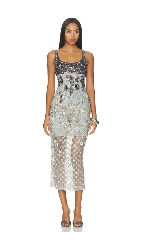 LA FUORI Nyx Bloom Aurora Dress In . Also - Blue