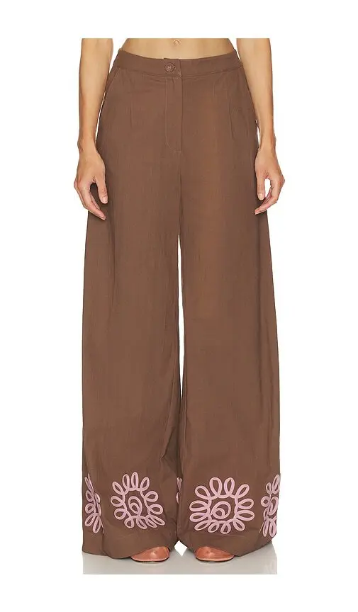 THE WOLF GANG Estela Pant In . Also - Chocolate