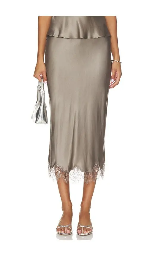 LoveShackFancy Janella Skirt - Grey