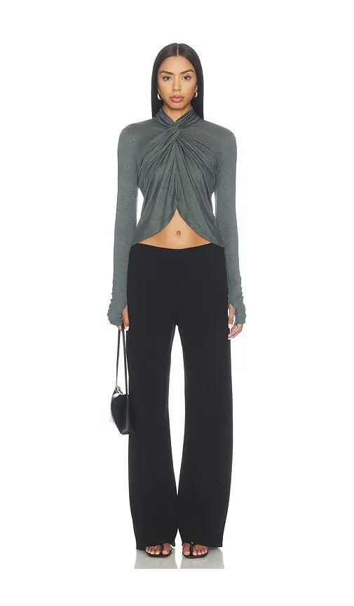 Misha Collection Tencil Longsleeve Twist Top In . Also