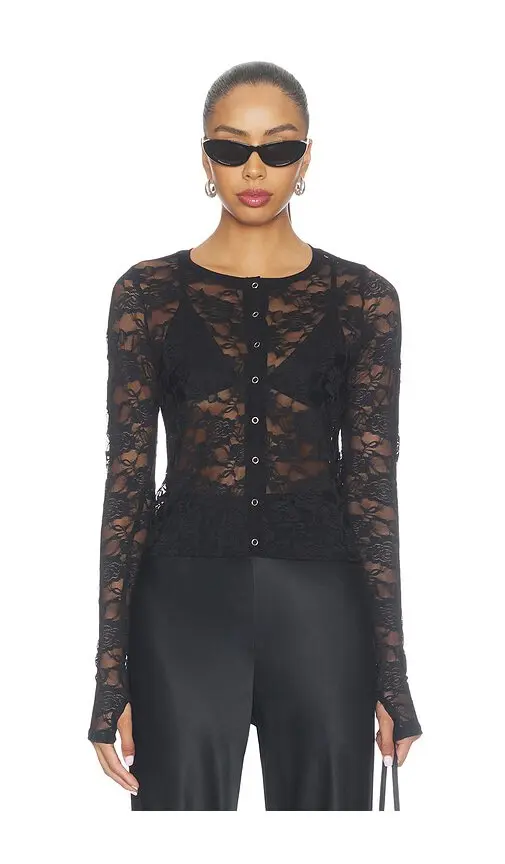 Michael Lauren Vesca Lace Snap Front Long Sleeve In . Also