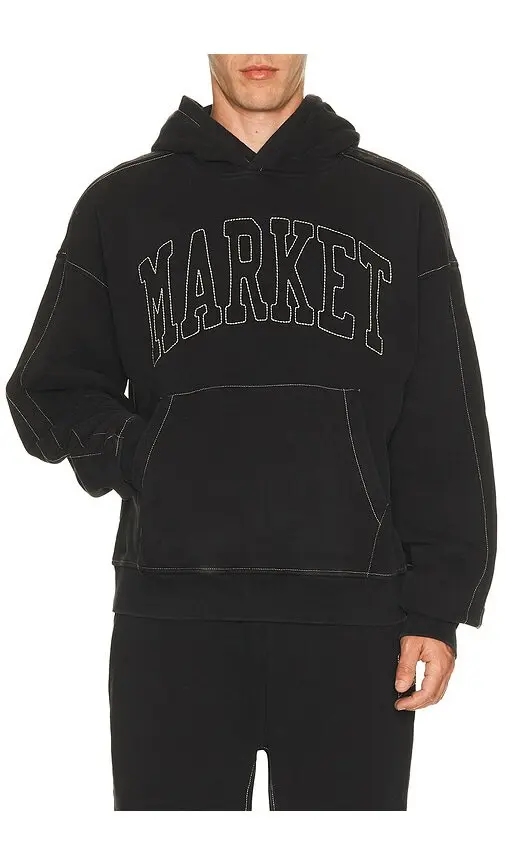 MARKET Big Stitch Hoodie In . Also - Black