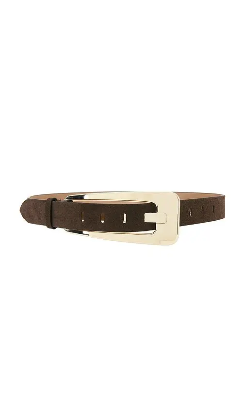 Revolve Suede Grande Buckle Belt - Brown