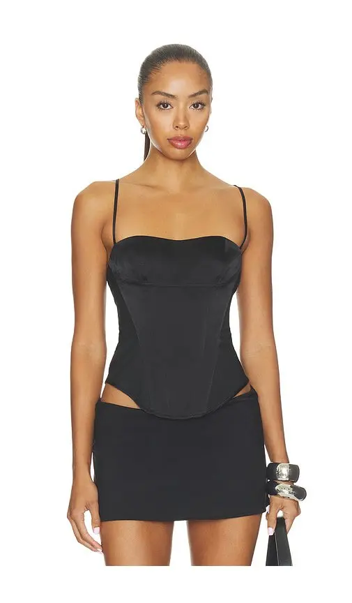 AUTEUR Lotus Mesh Side Corset Top In . Also