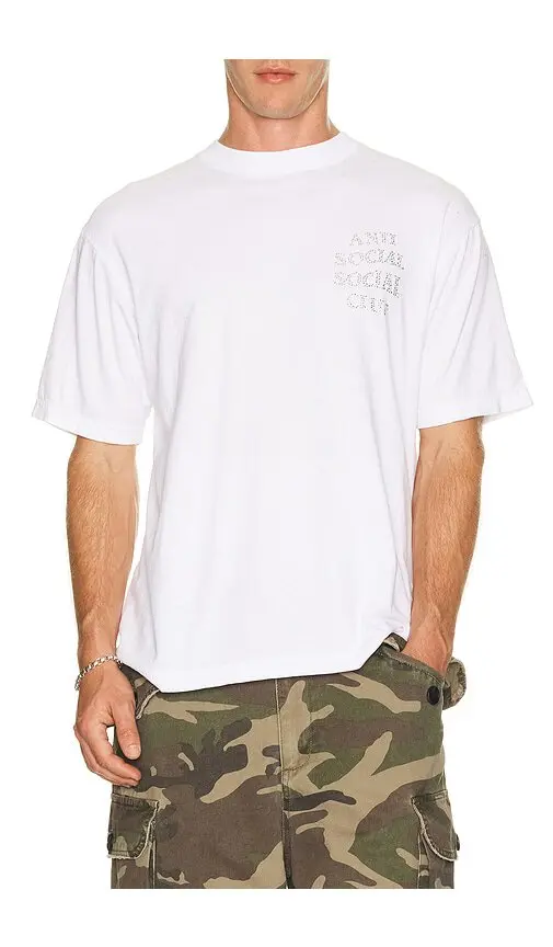 ANTI SOCIAL SOCIAL CLUB Rhinestone Tee In . Also - White