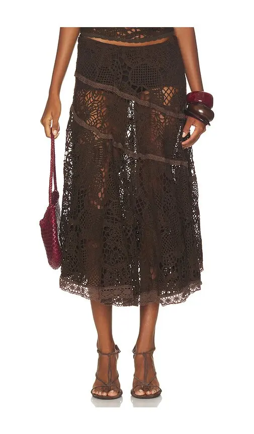 SIEDRES Yuka Skirt In . Also - Chocolate