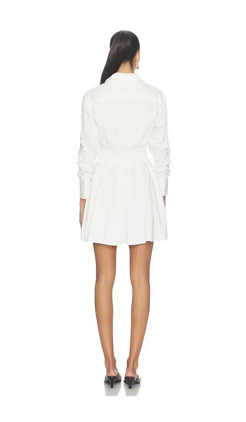 Alice + Olivia Edie Corset Button Down Mini Dress In . Also