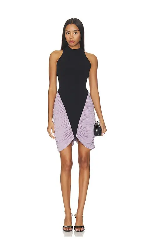 ET OCHS Atticus Knit Combo Mini Dress - Black