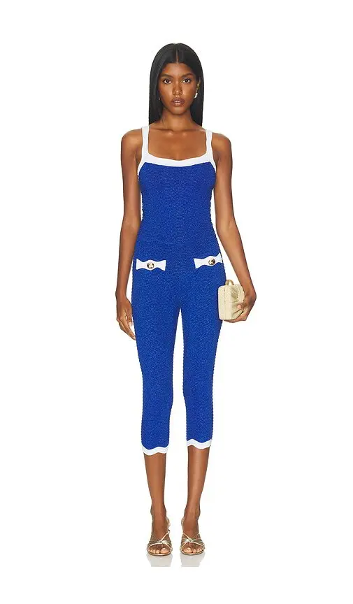 Retrofete Verene Knit Jumpsuit In . Also - Blue