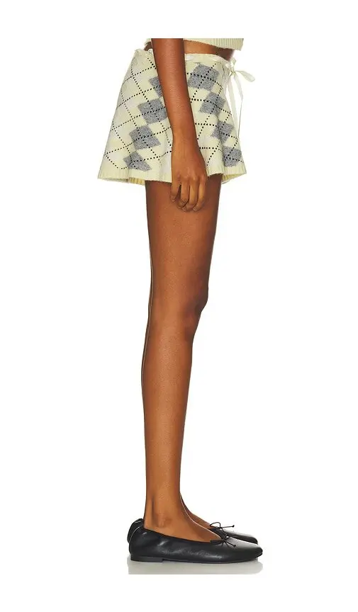GUIZIO The Sweet Argyle Knit Skirt