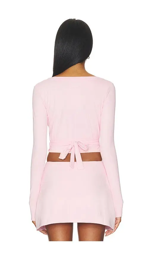 RUNAWAY THE LABEL Torie Ballet Wrap Top In . Also