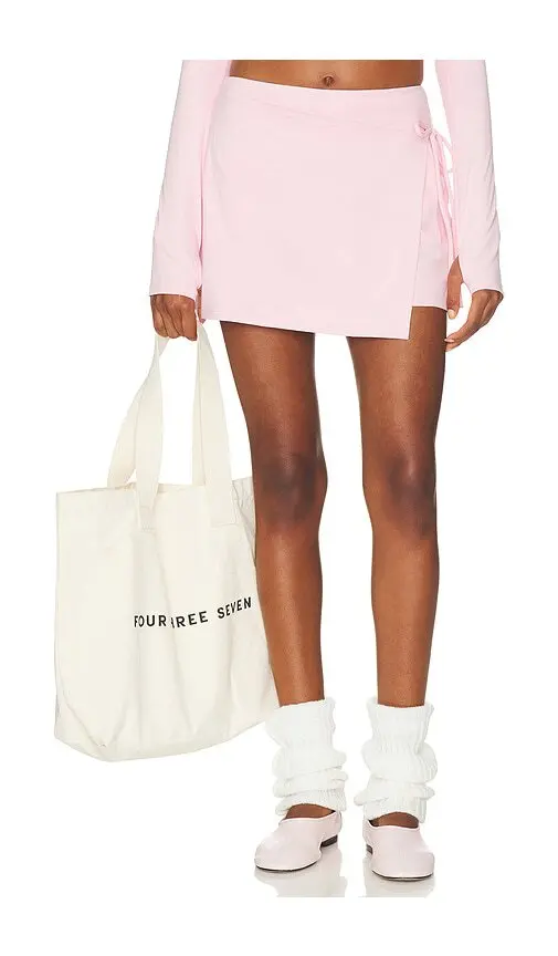 RUNAWAY THE LABEL Katia Wrap Side Tie Skort In . Also