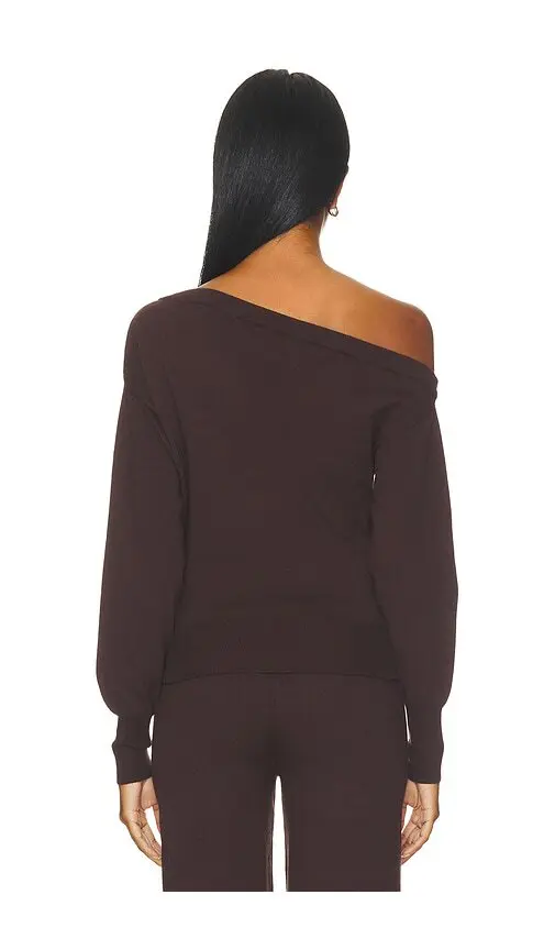 RUNAWAY THE LABEL Heather Off Shoulder Knit Top In . Also