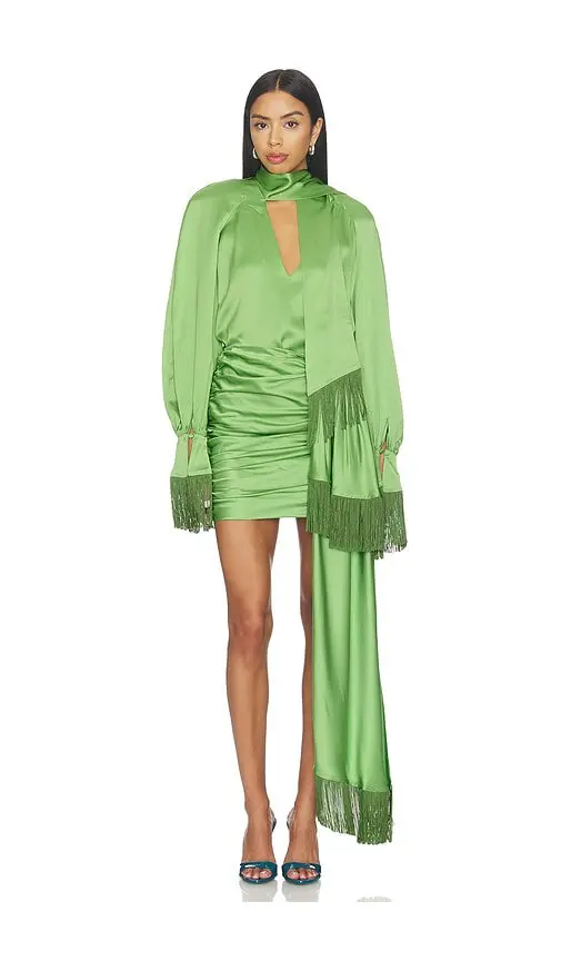 ROWEN ROSE Long Sleeve Fringe Top In . Also