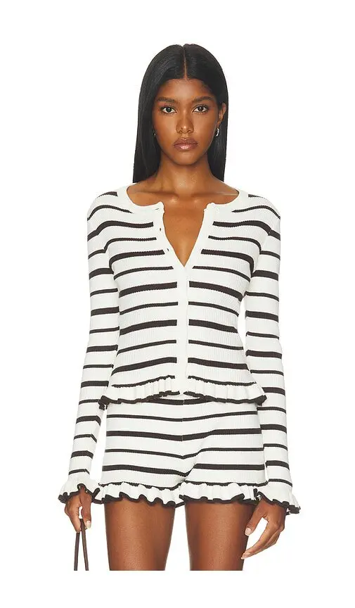 SEVEN WONDERS Donna Long Sleeve Knit Top In . Also