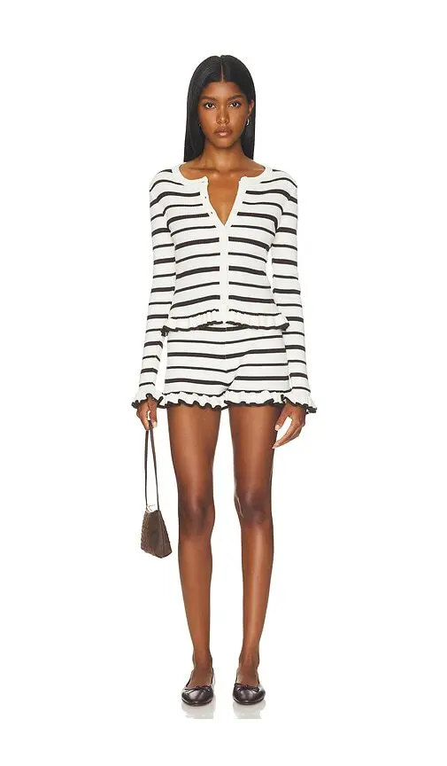 SEVEN WONDERS Donna Long Sleeve Knit Top In . Also