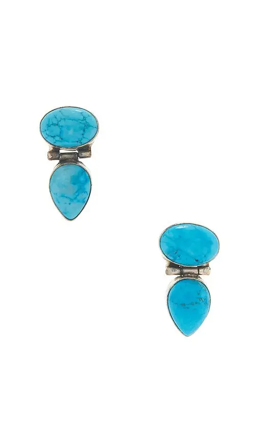 Shashi Turquoise Bead Drop Earrings