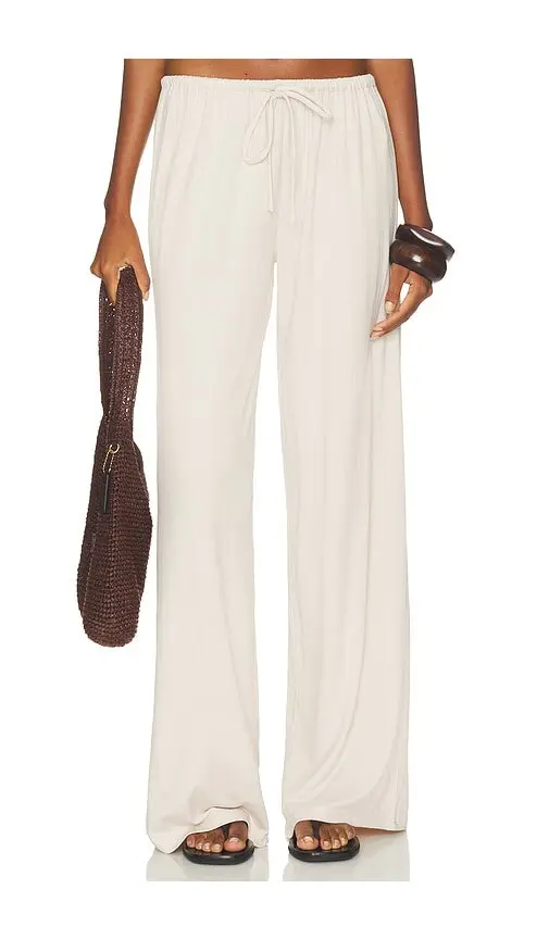 RUNAWAY THE LABEL Anji Relaxed Wide Leg Sweatpants In . Also - Neutral