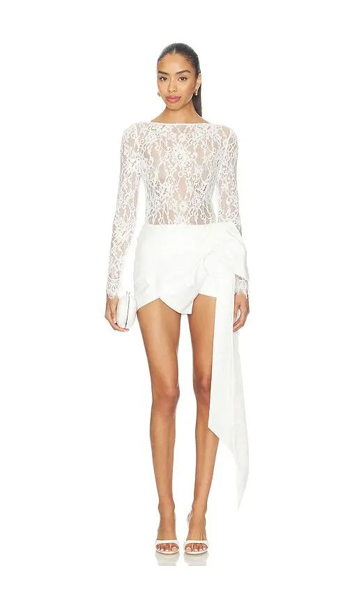 BRONX BANCO Viena Draped Mini Dress In . Also