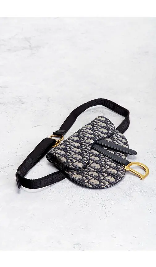 FWRD RENEW Dior Trotter Oblique Saddle Belt Bag