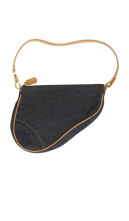 FWRD RENEW Dior Denim Pochette Saddle Bag