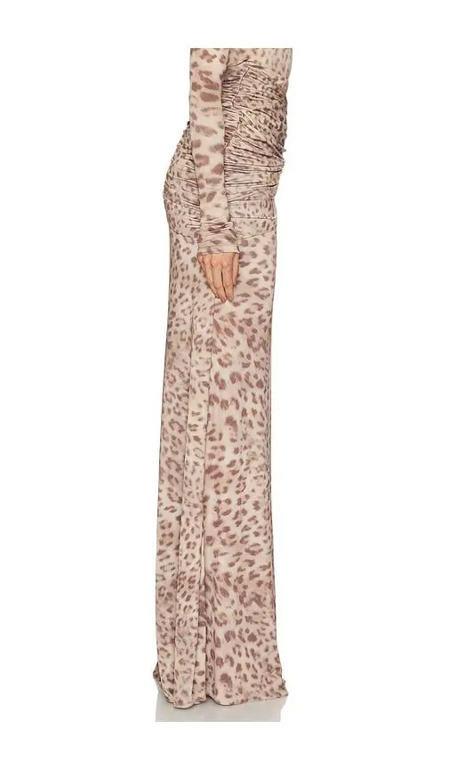 Lapointe Printed Jersey Shirred Hip Skirt In . Also