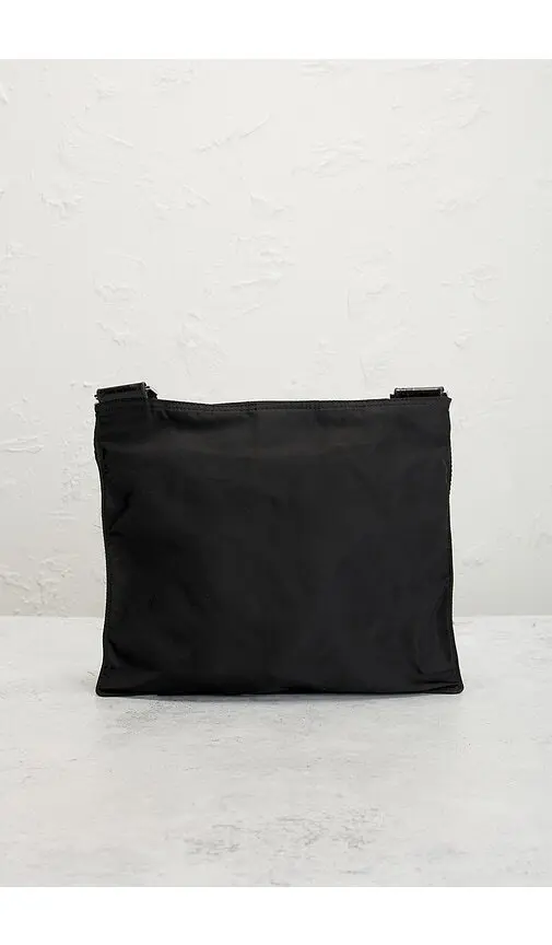 FWRD RENEW Prada Tessuto Flat Messenger Bag