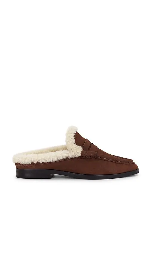 Simkhai Dean Shearling Loafer Mule In . Also - Brown