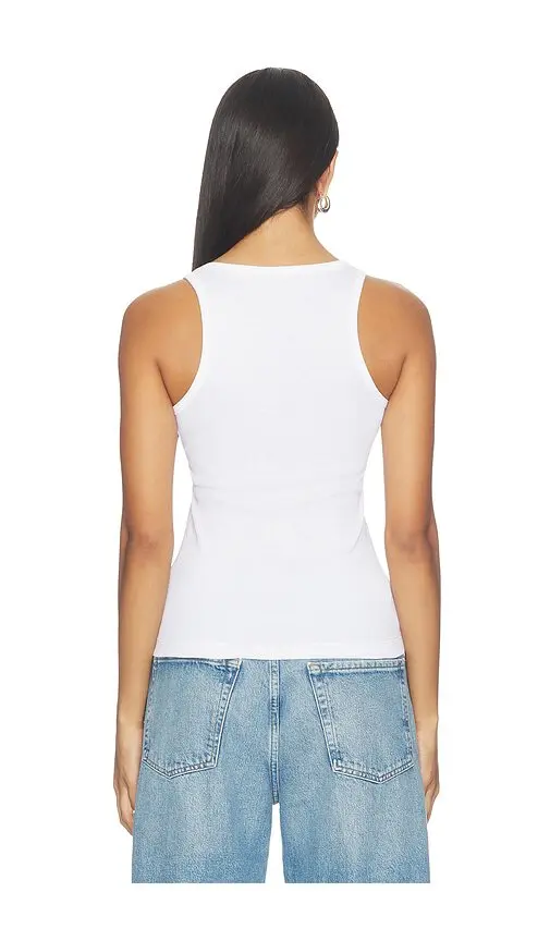 GANNI Compact Rib Jersey Tank Cherry In . Also