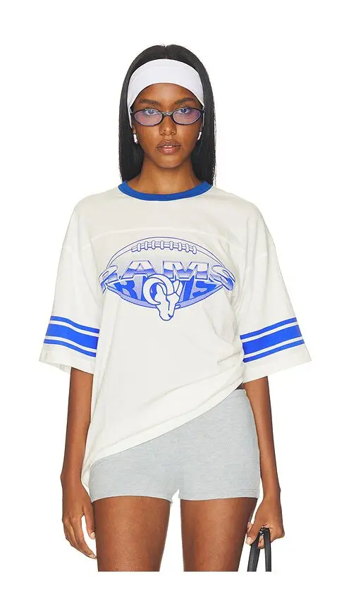 Junk Food Rams Oversized Stripe Ringer Tee In . Also