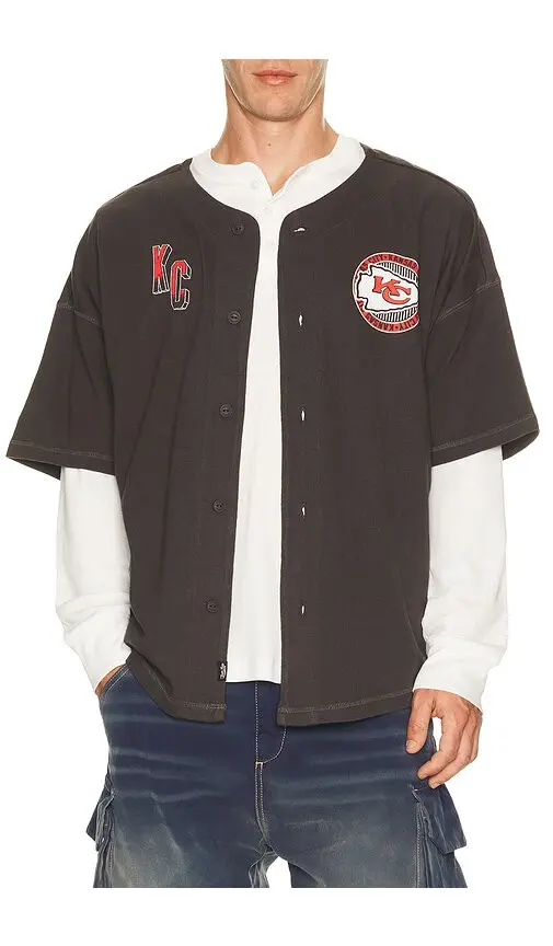 Junk Food Chiefs Baseball Jersey In . Also - Black