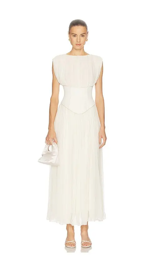 CAMILA COELHO Elana Midi Dress In . Also - Ivory