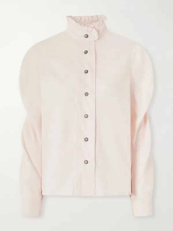 Thierry Colson Wind' Gathered Corduroy Blouse