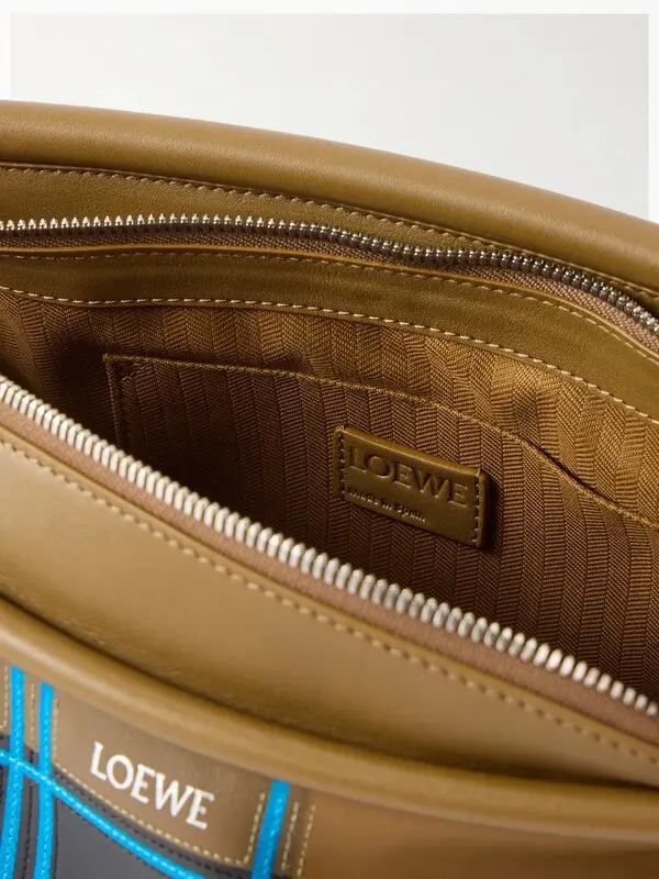 Loewe Whisker Checked Leather Shoulder Bag