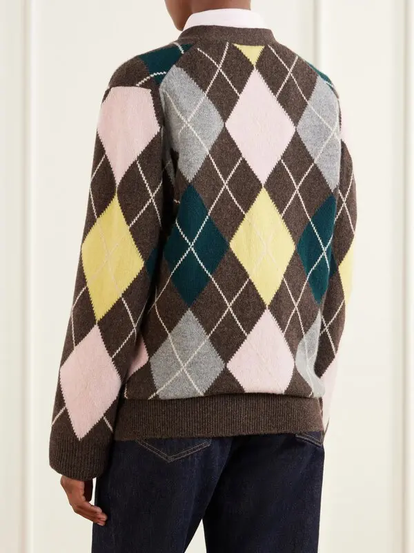 Daughter Ava Argyle Wool Cardigan