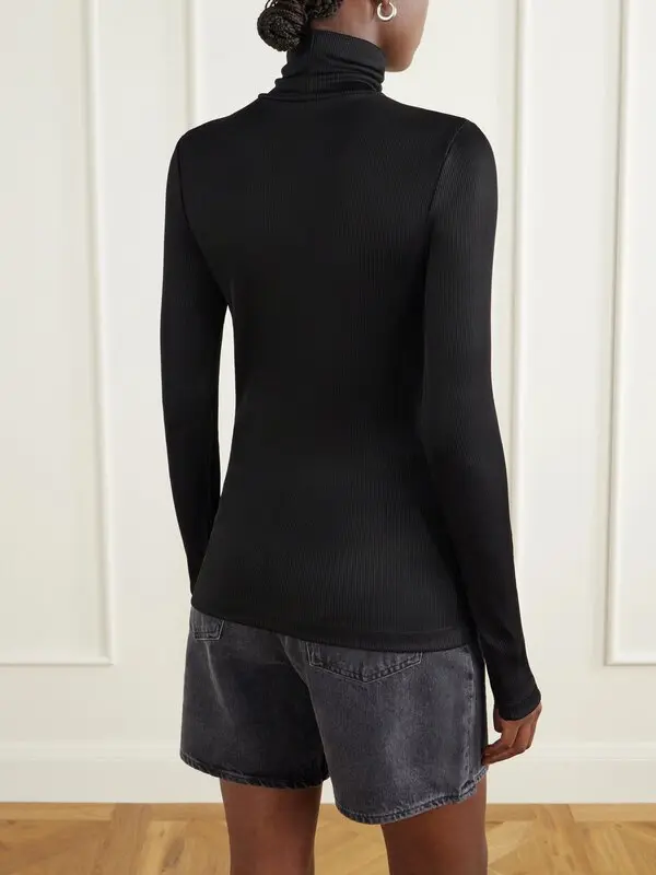 AGOLDE Delphi Ribbed Stretch Turtleneck T-shirt