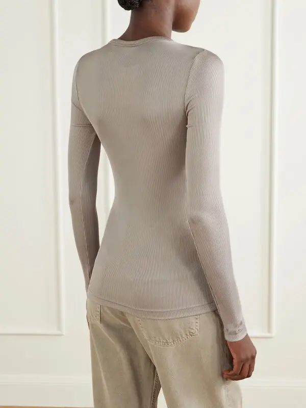 AGOLDE Delphi Ribbed Stretch Long Sleeve T-shirt
